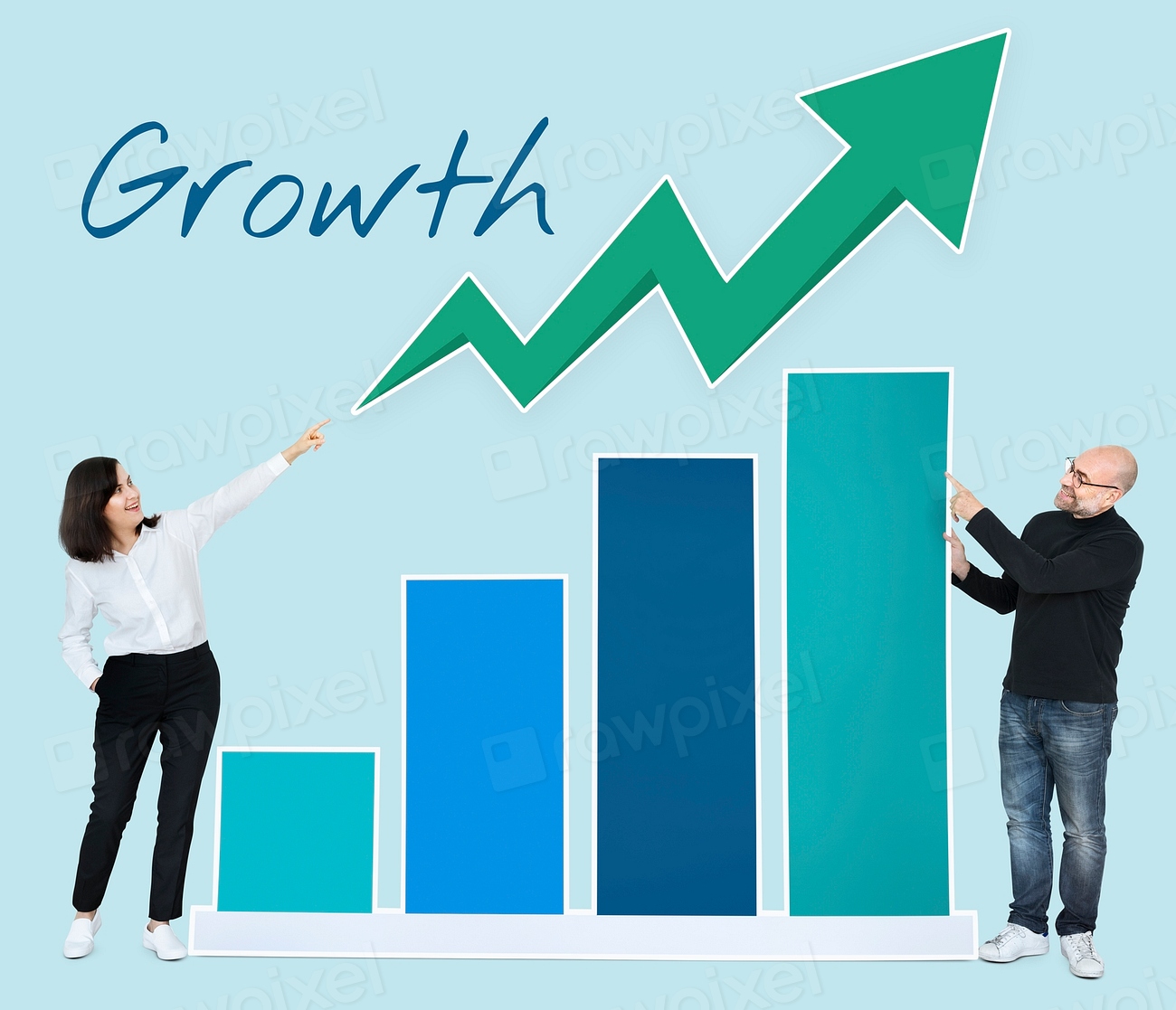 Business people showing development graph | Free Photo - rawpixel