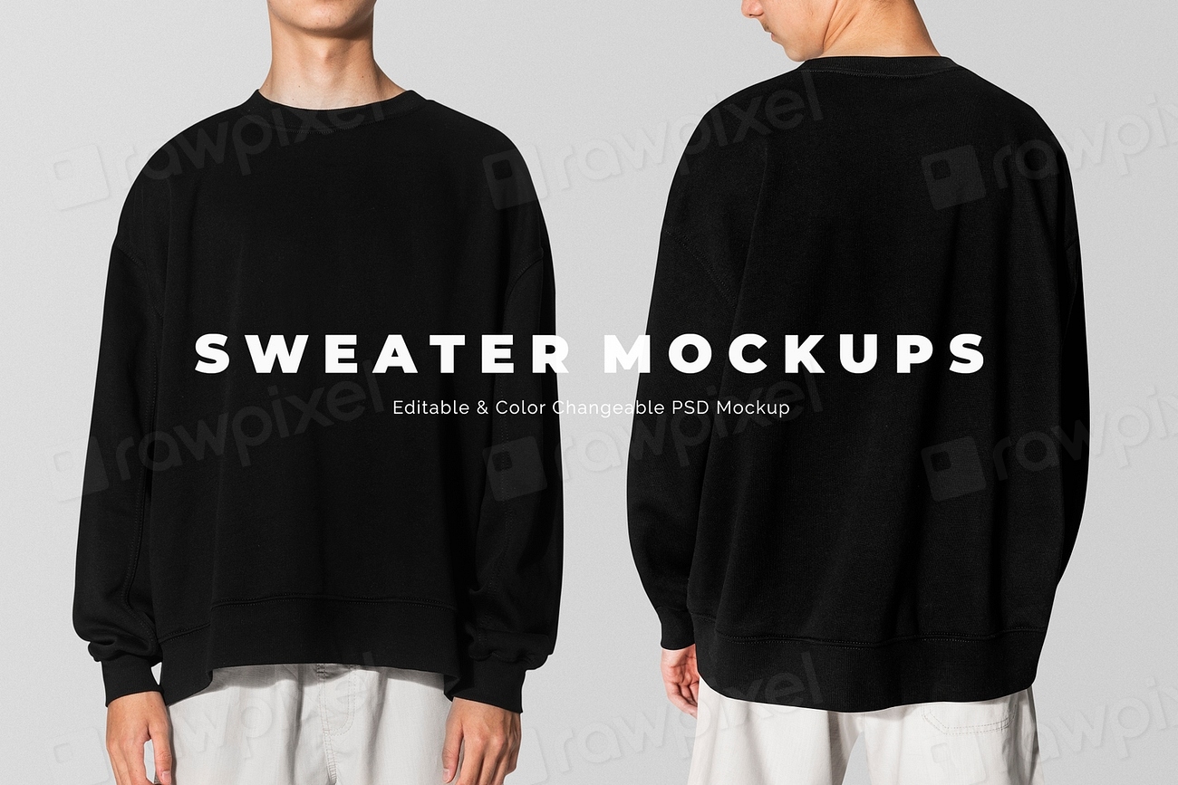 Editable sweater mockup psd template | Premium PSD - rawpixel