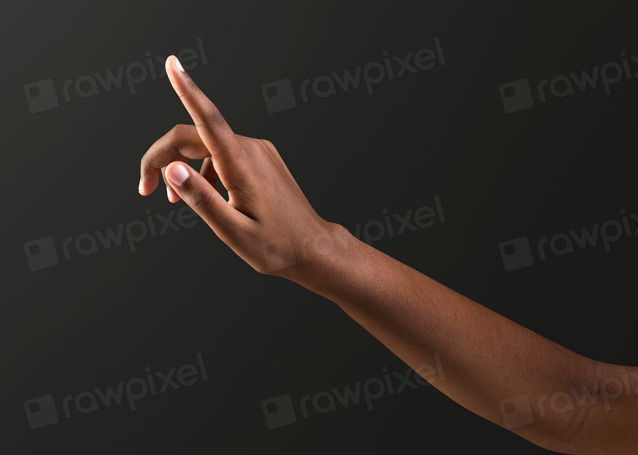 Finger pointing psd at invisible | Premium PSD - rawpixel