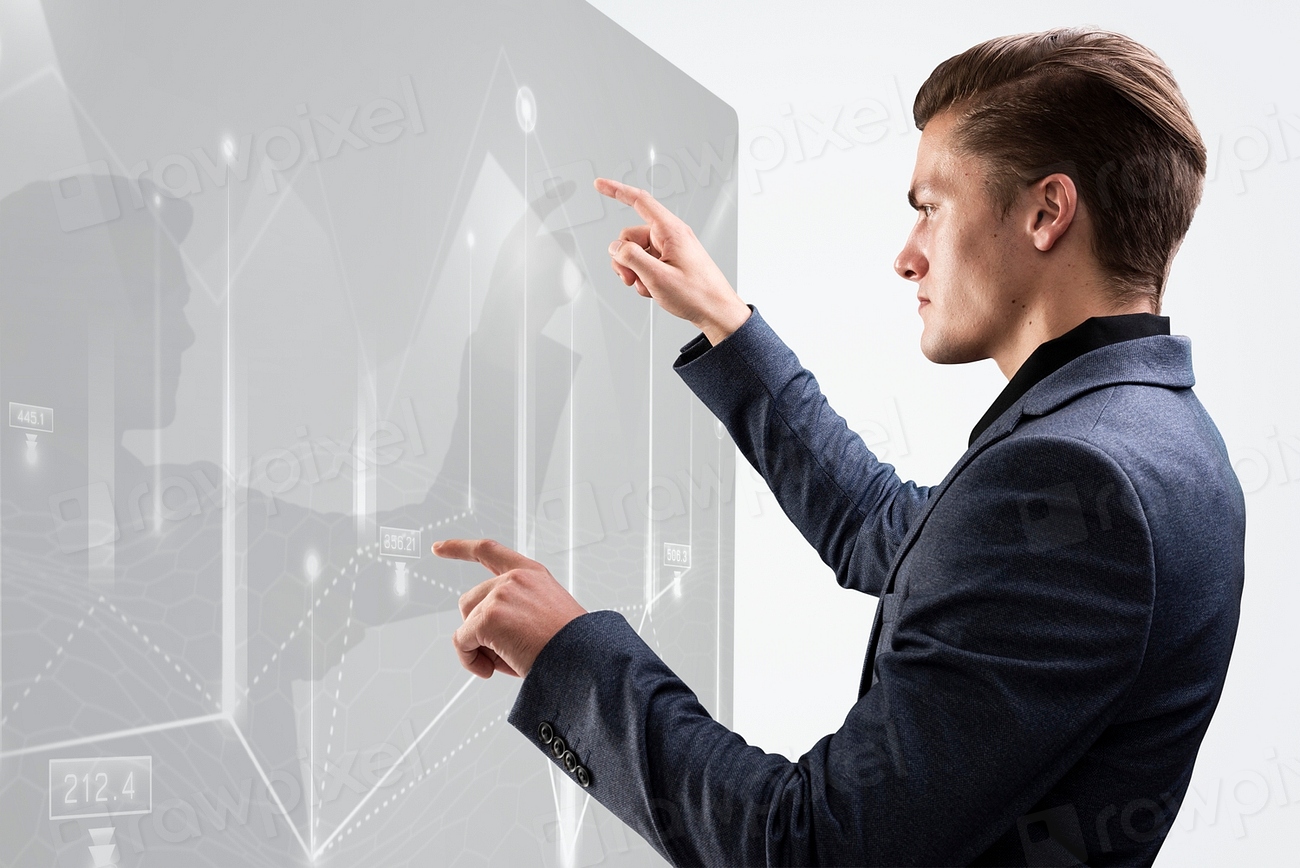 Transparent virtual screen psd mockup | Premium PSD Mockup - rawpixel