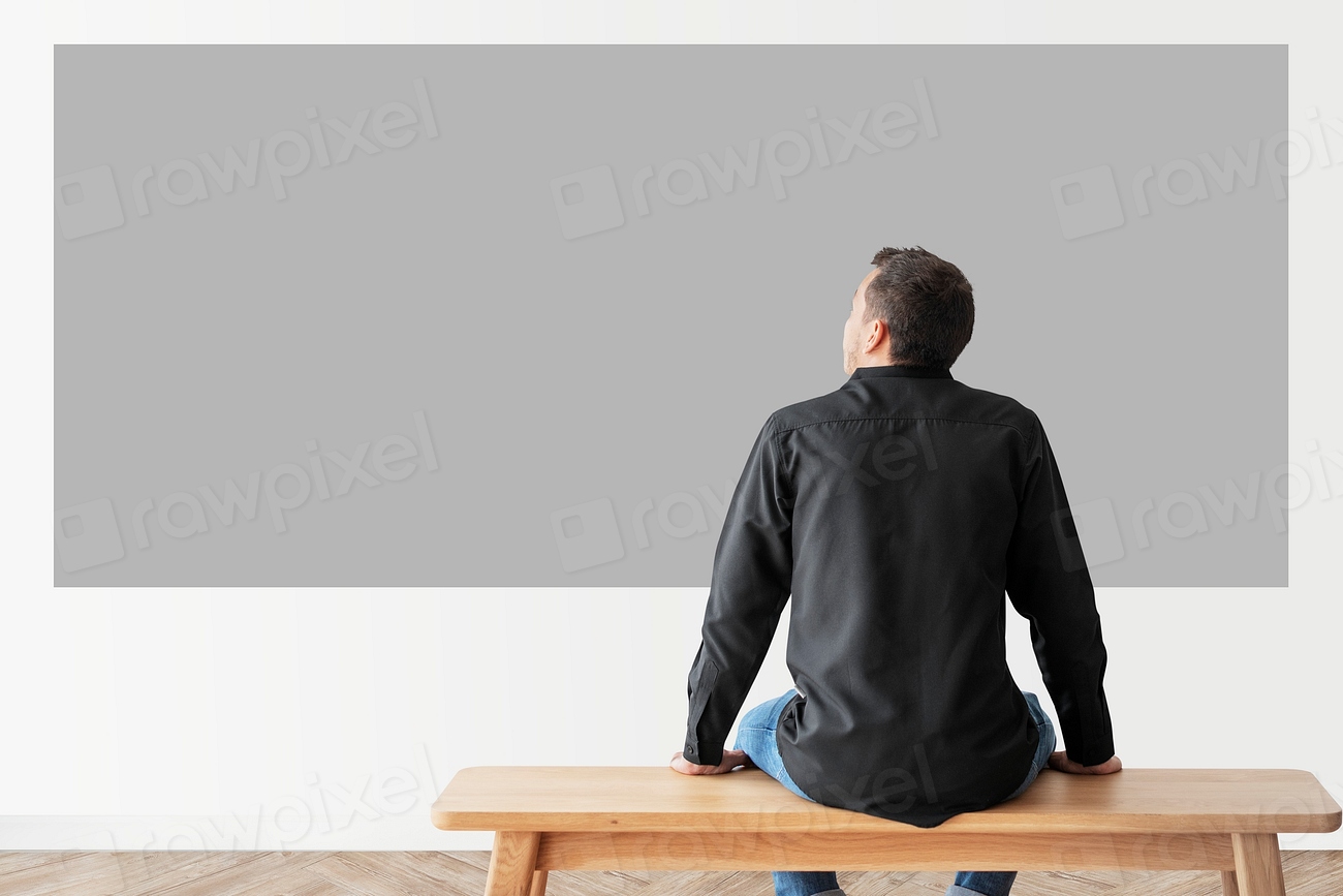 Man projector wall mockup psd | Premium PSD Mockup - rawpixel