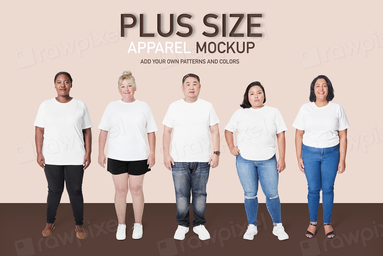 Plus size diverse models outfit | Premium PSD - rawpixel