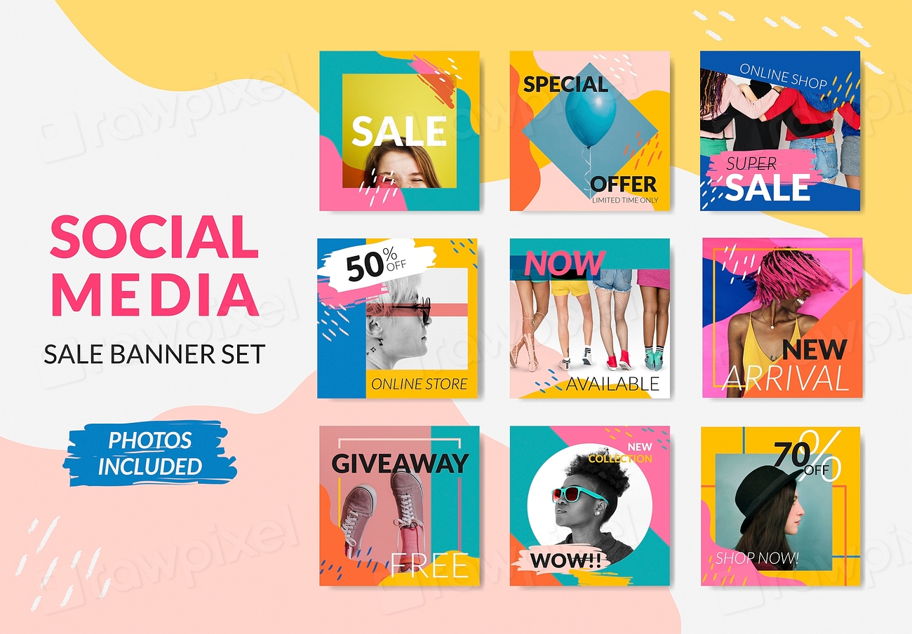 Colorful sale template design vector | Premium Vector - rawpixel