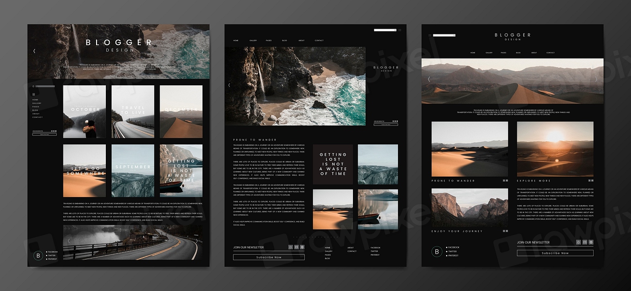 Travel blog first page template | Premium Vector - rawpixel