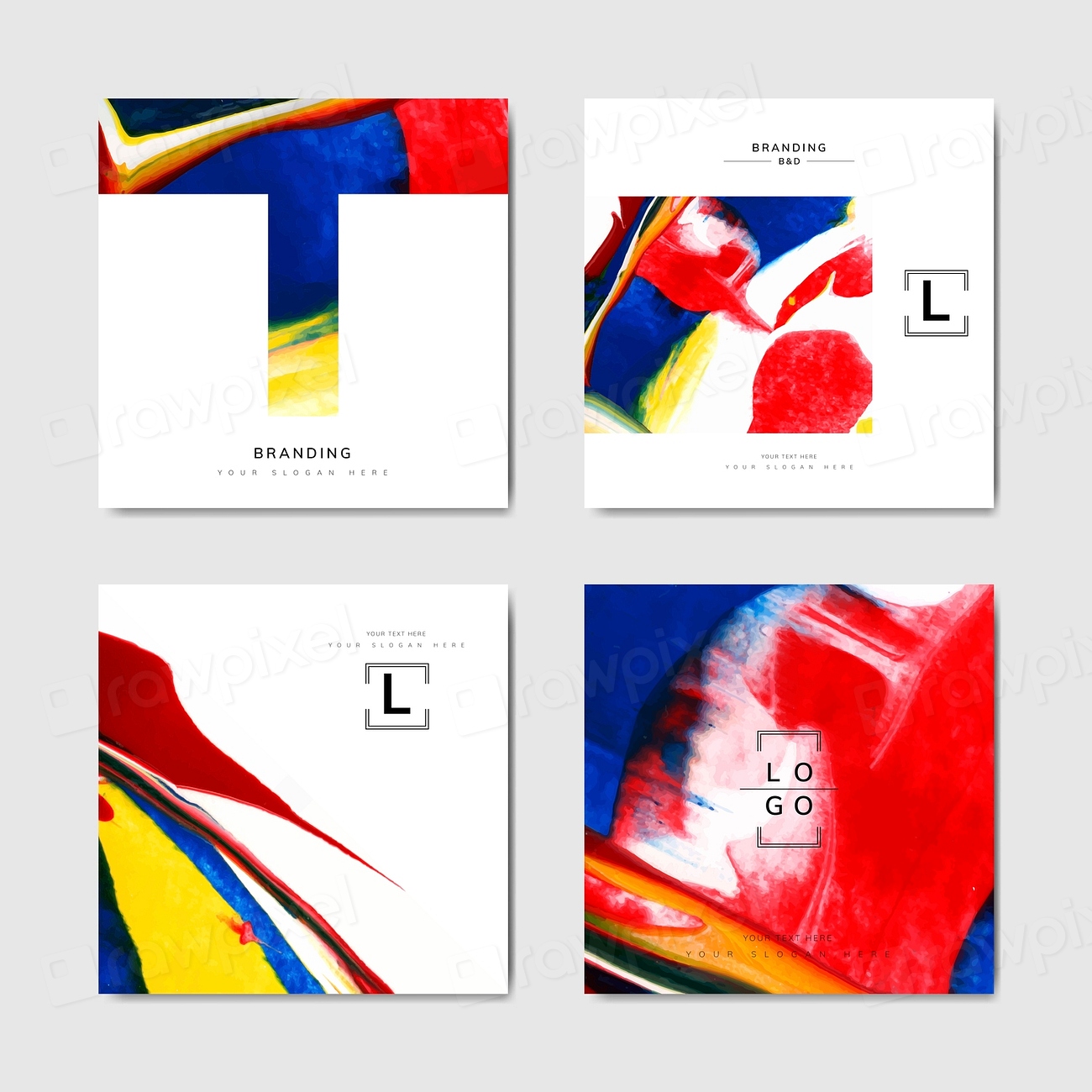 Rectangular colorful art banner template | Premium Vector - rawpixel