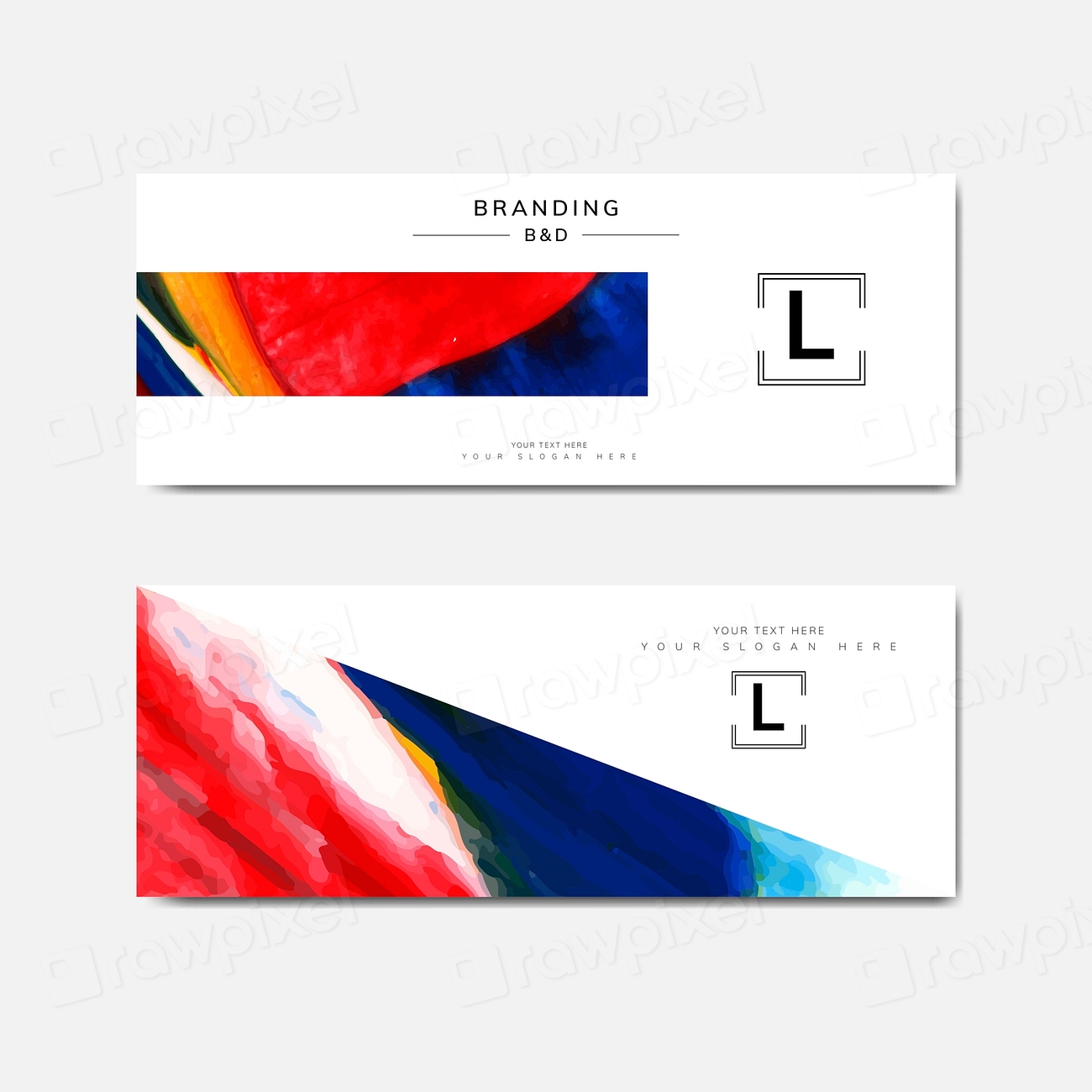 Colorful abstract art banner template | Free Vector - rawpixel