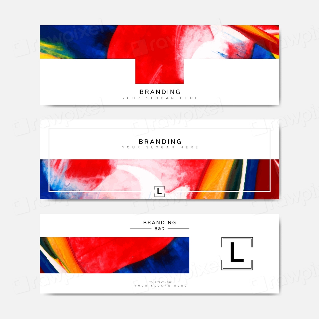 Colorful abstract art banner template | Premium Vector - rawpixel