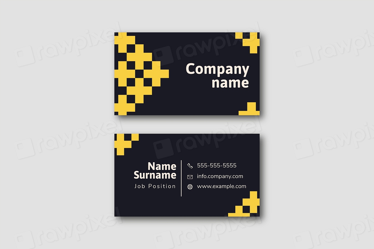 Business card template front back | Premium Vector - rawpixel