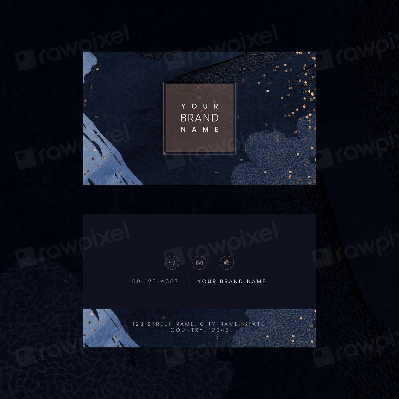 Memphis dark tone name card | Premium Vector - rawpixel