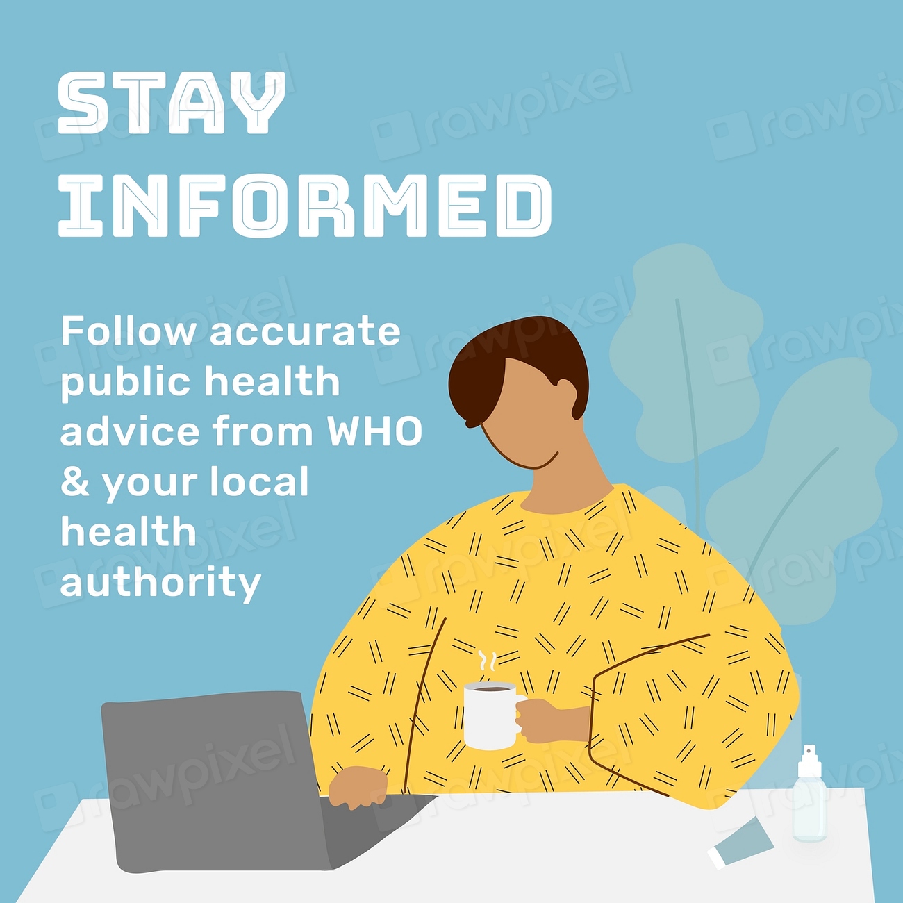 Stay informed and get the facts | Premium Vector Template - rawpixel