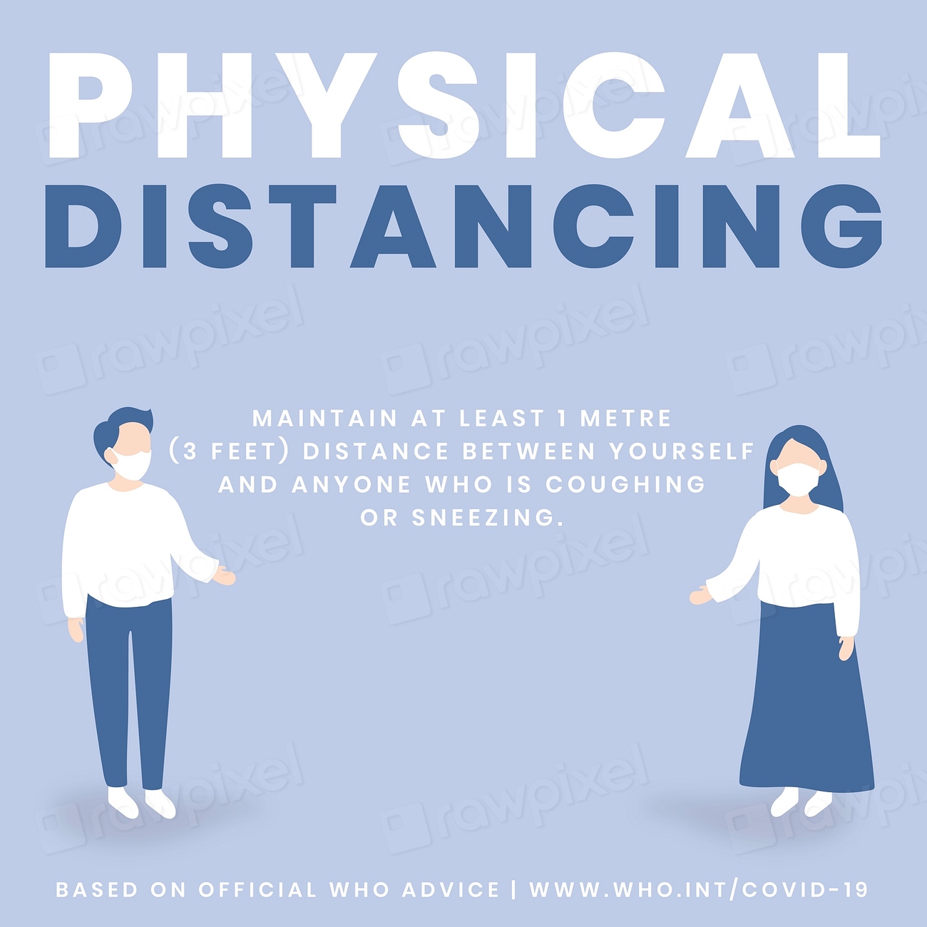 Physical distancing during coronavirus outbreak | Free Vector - rawpixel