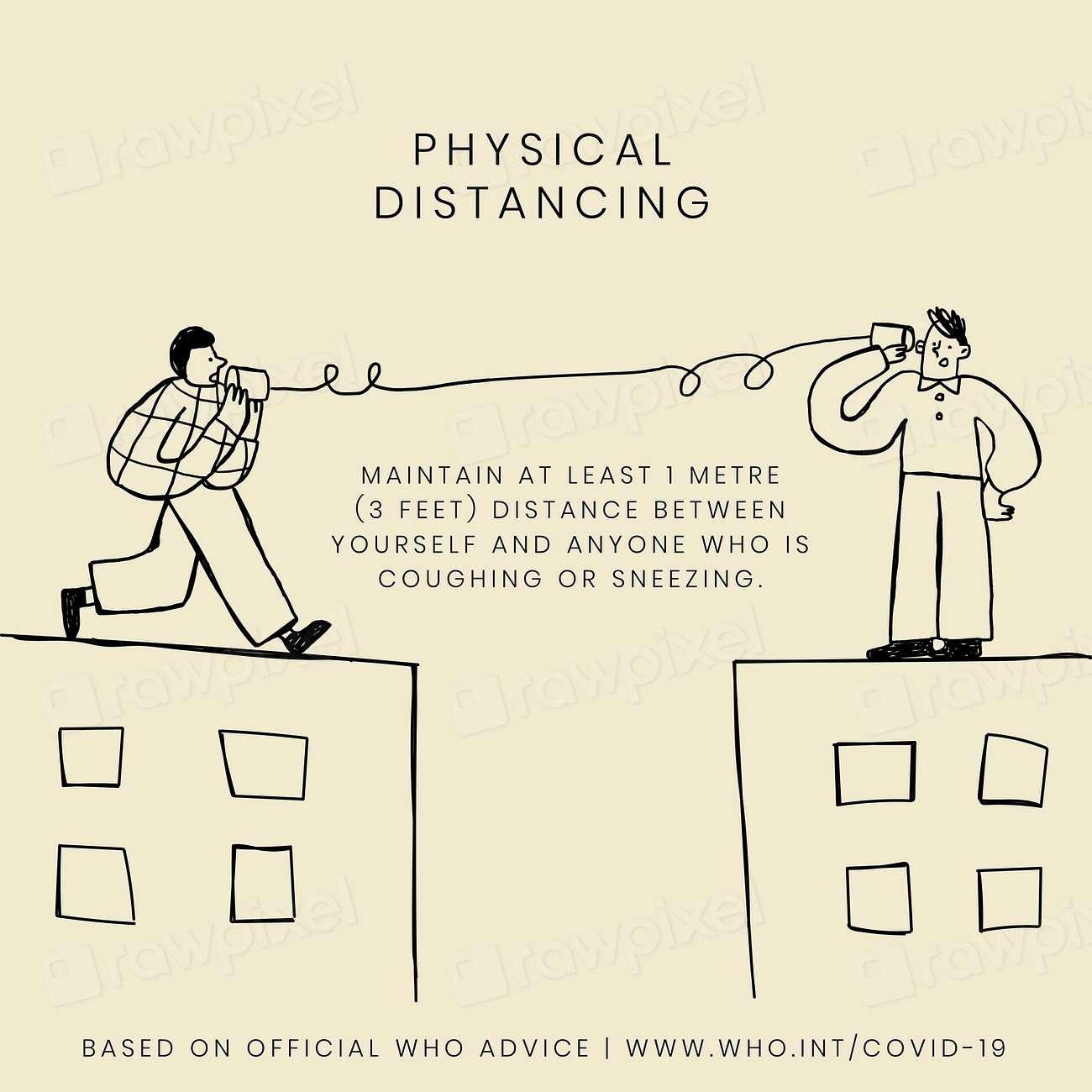 Physical distancing coronavirus outbreak social | Premium Vector - rawpixel