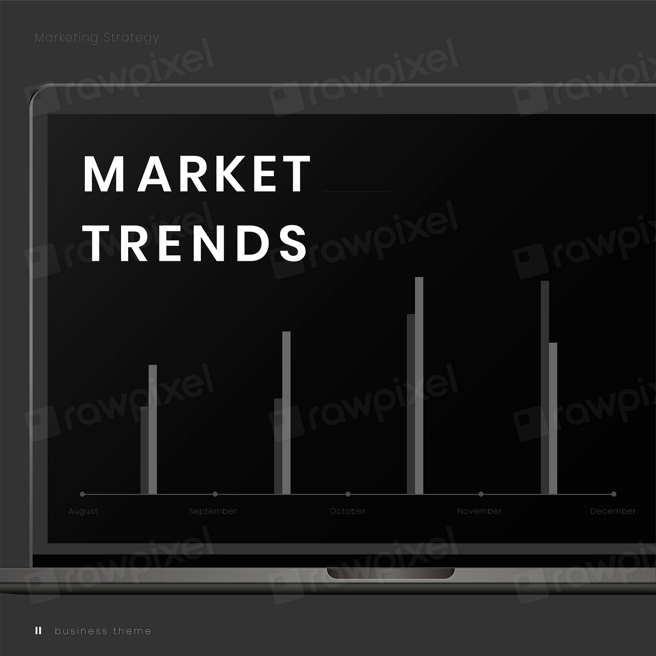 Business marketing trends graph vector | Premium Vector Template - rawpixel