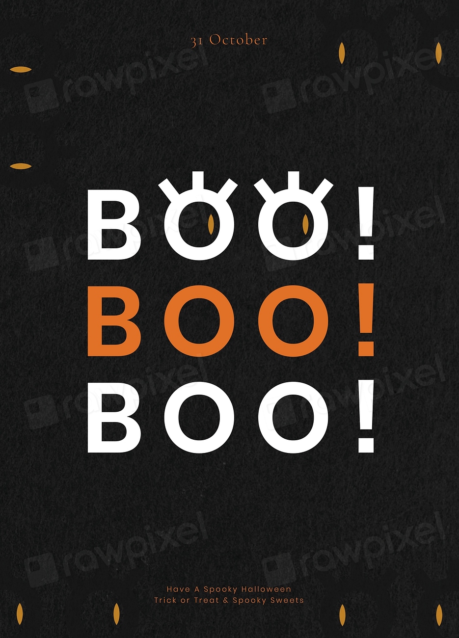 Boo! Halloween invitation template psd | Premium PSD Template - rawpixel