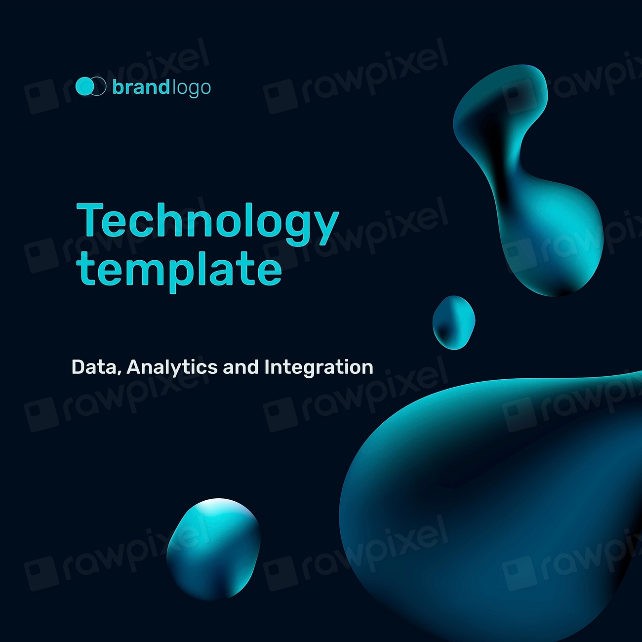 Digital technology editable template vector | Premium Vector Template ...