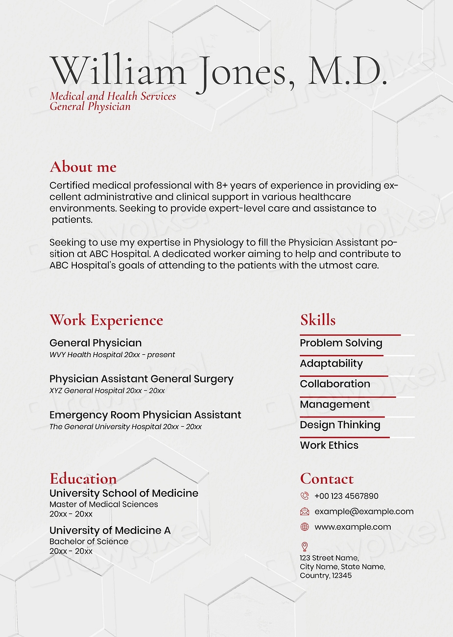 Clean abstract resume template psd | Premium PSD Template - rawpixel