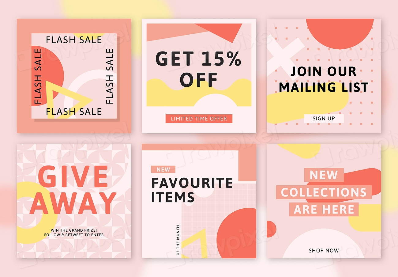 Shop sale advertisement templates set | Premium Vector - rawpixel
