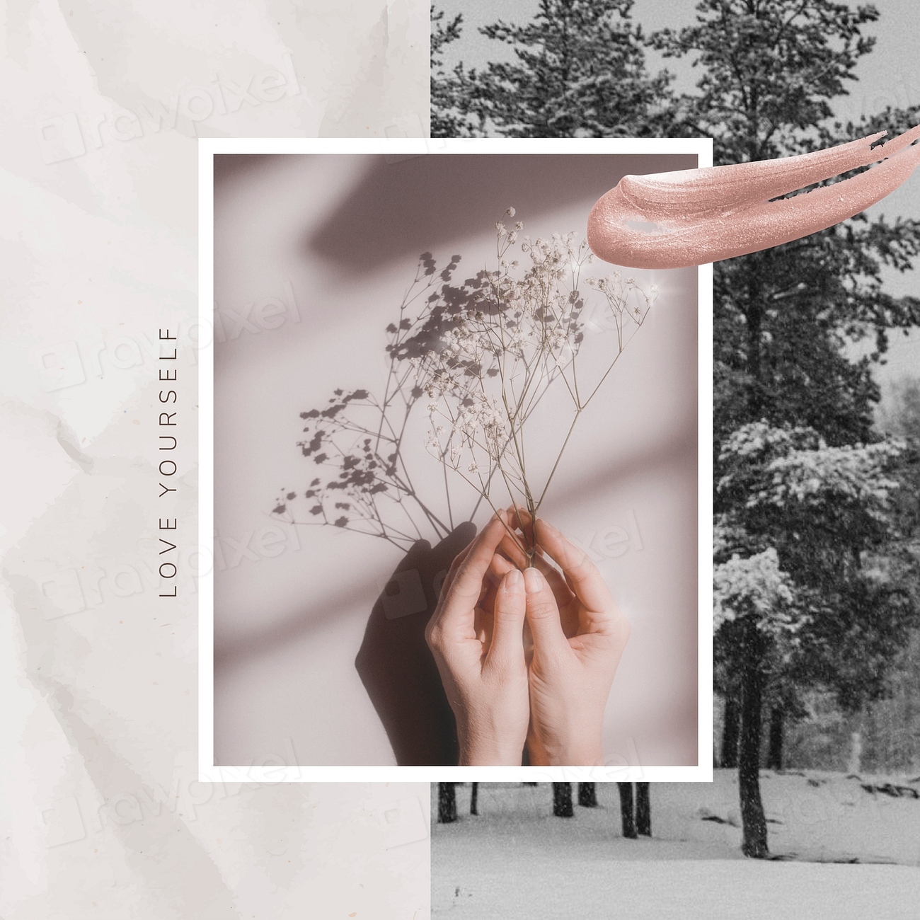 Love yourself Instagram post template, | Premium Vector Template - rawpixel