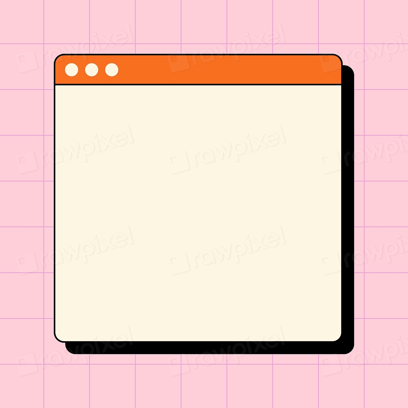 Web window clipart, retro design | Premium Vector - rawpixel