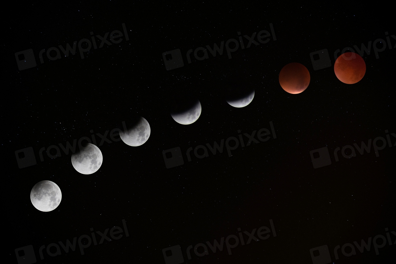Long-exposure photograph showing Moon turning | Free Photo - rawpixel