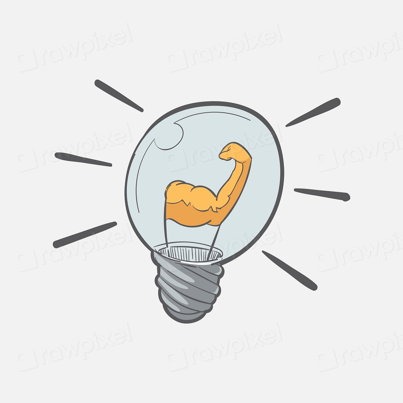 Hand drawing illustration power strength | Premium Vector Illustration ...