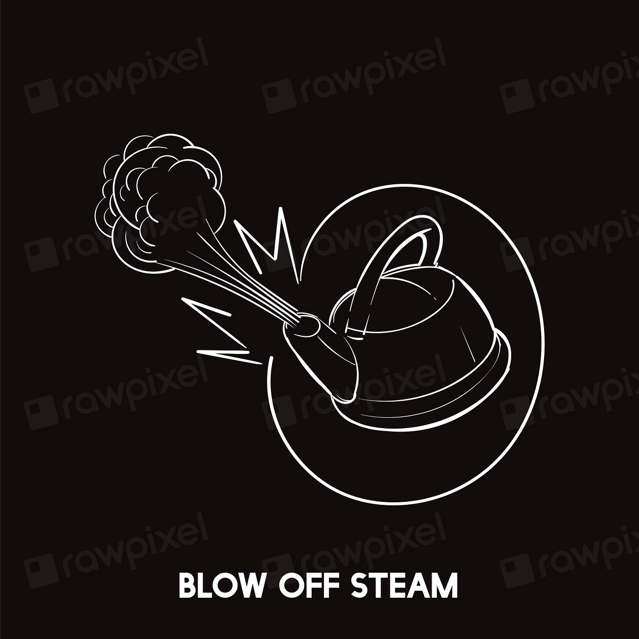 Blow off steam idiom vector | Premium Vector - rawpixel
