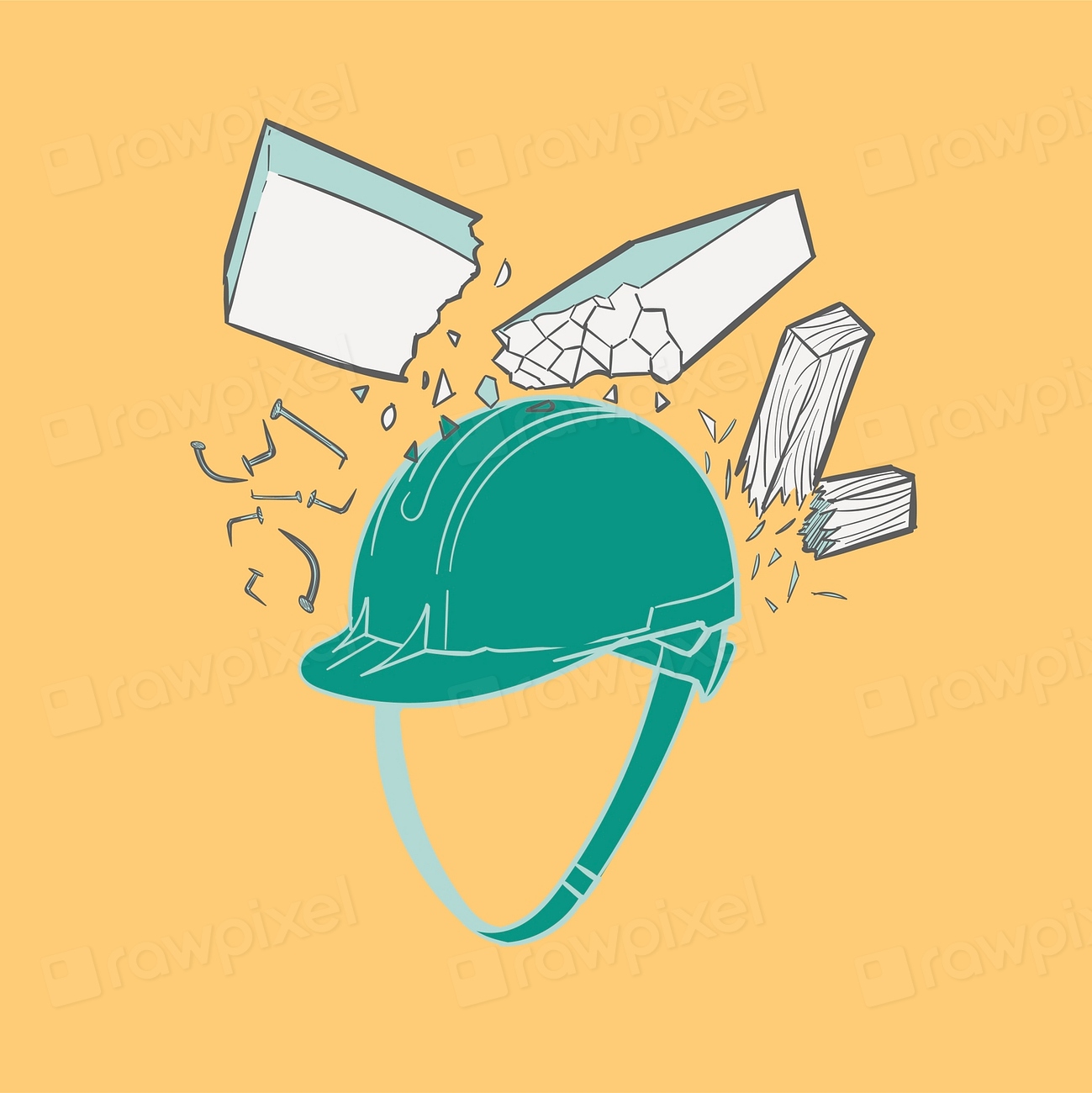 Hand drawing illustration safety concept | Premium Vector Illustration ...