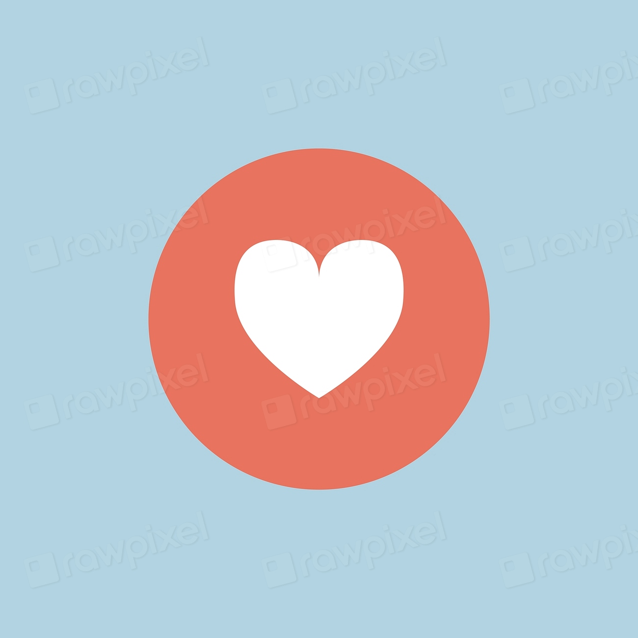 Illustration of a circle with a heart | Free Vector - rawpixel