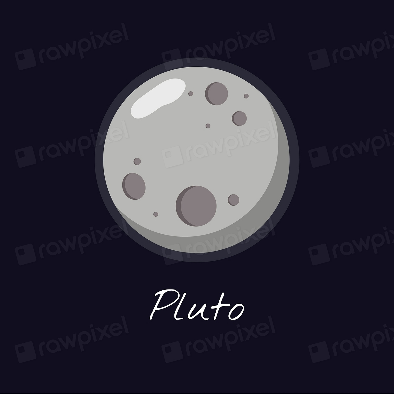 Planet Pluto vector | Free Vector - rawpixel