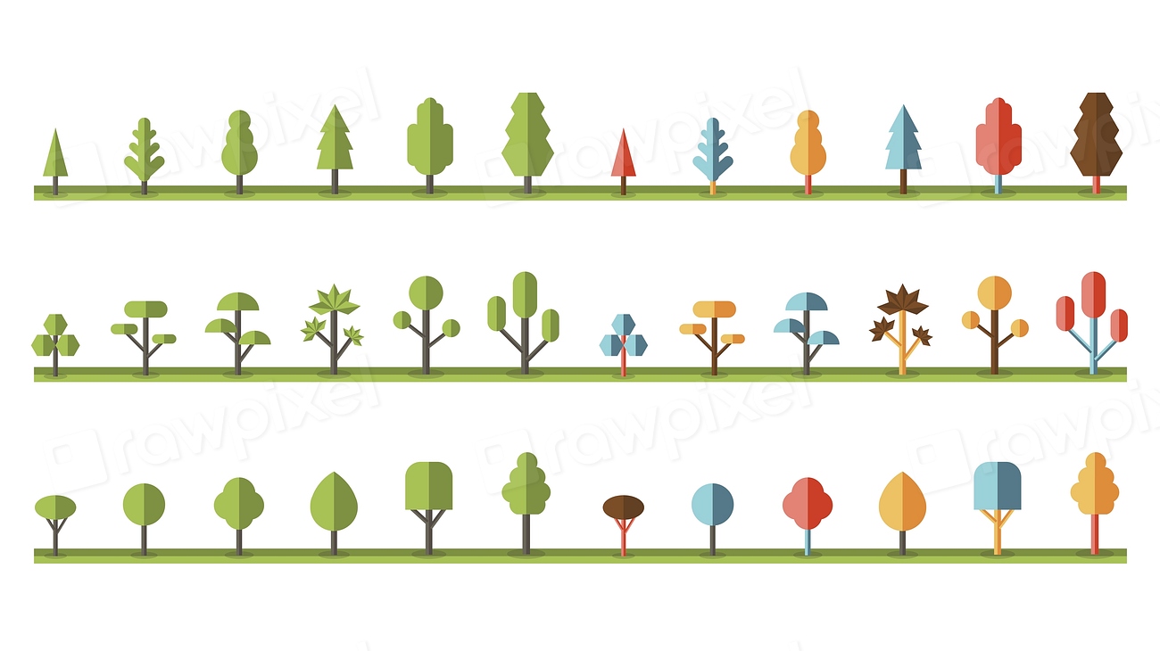 Collection plants and tree vectors | Premium Vector - rawpixel