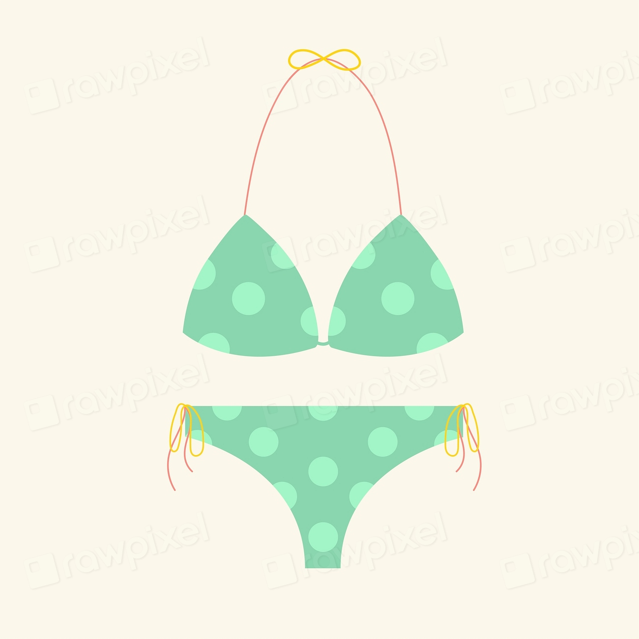 Illustration of a pair of bikini | Free Vector - rawpixel