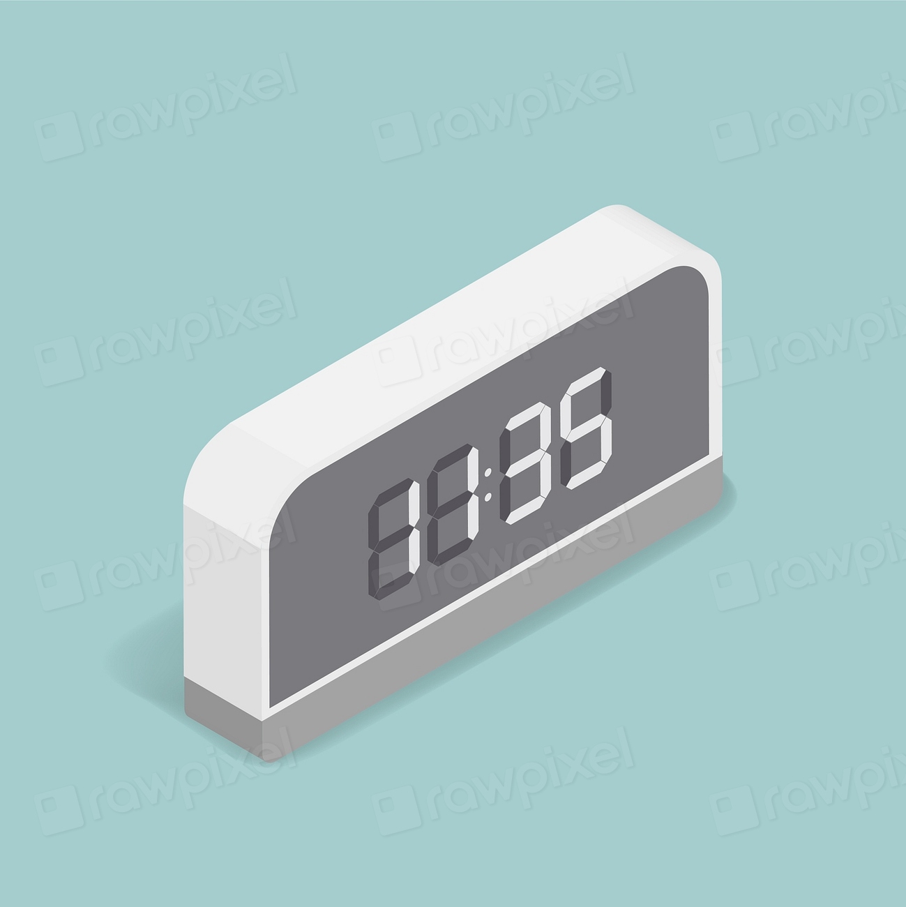Vector image digital alarm clock | Premium Vector - rawpixel