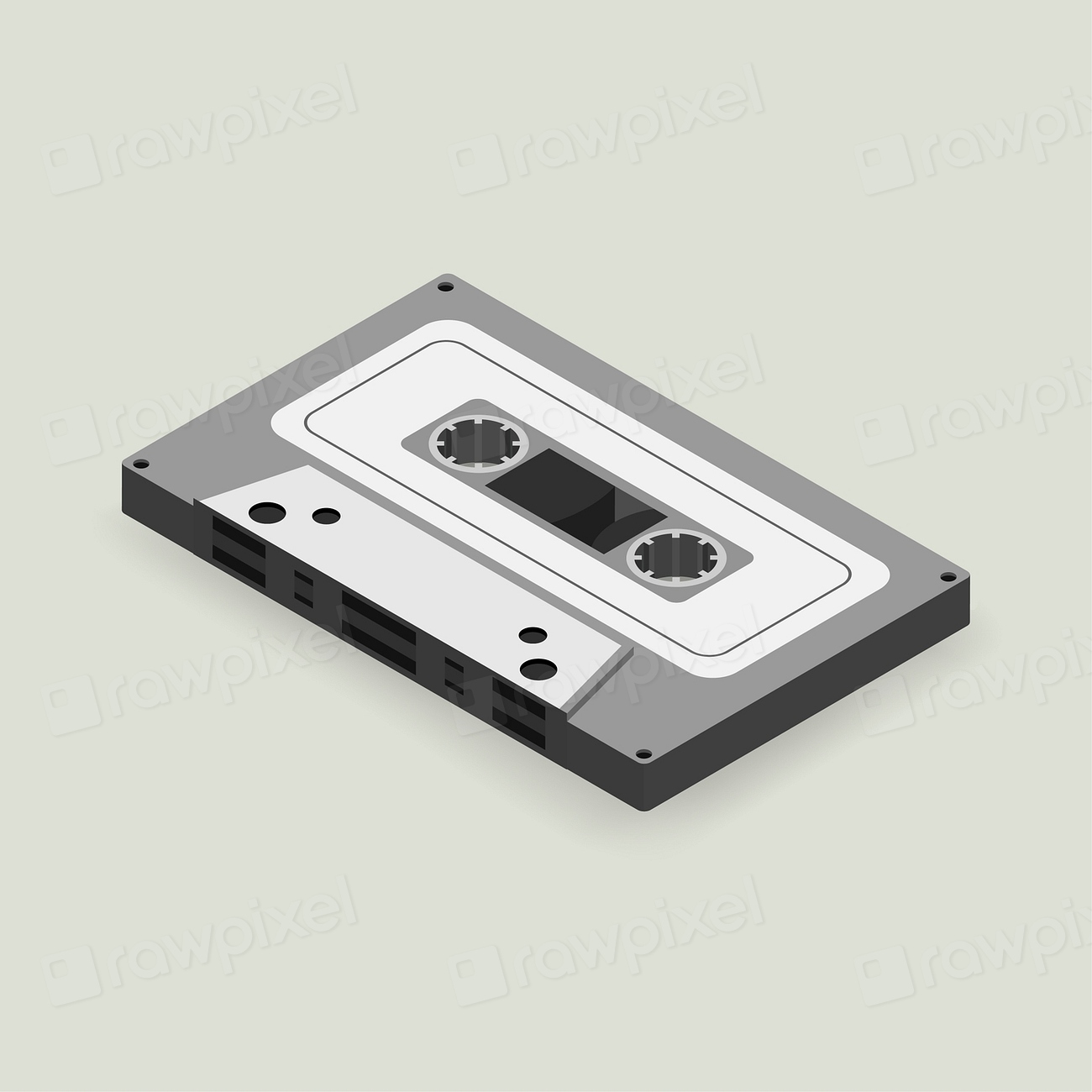 Vector image of tape cassette | Free Vector - rawpixel
