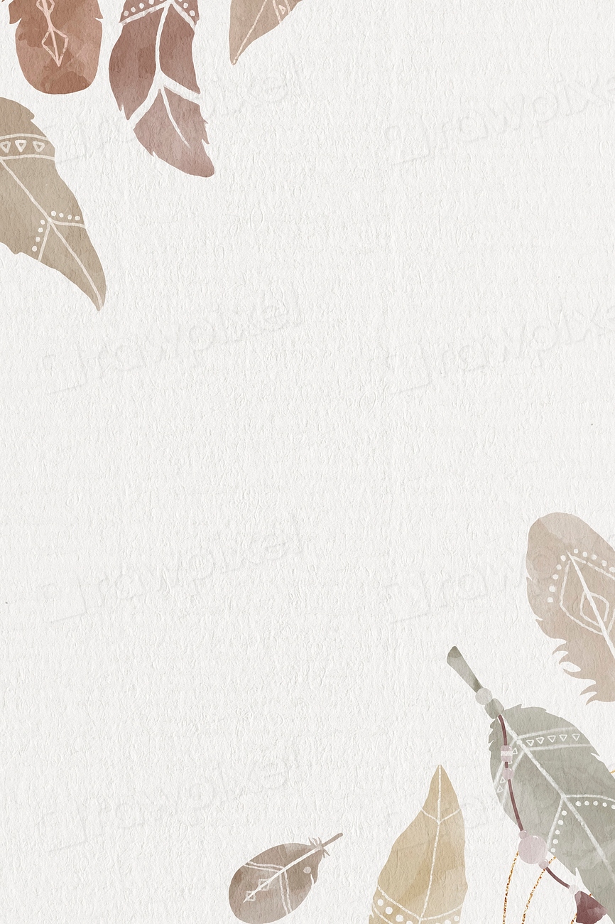 Boho feather frame psd earth | Premium PSD - rawpixel