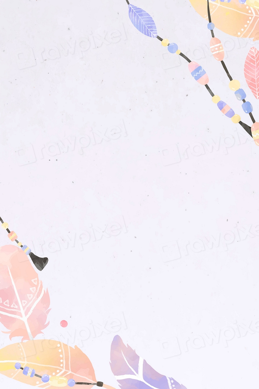 Rectangular Bohemian style border vector | Premium Vector - rawpixel