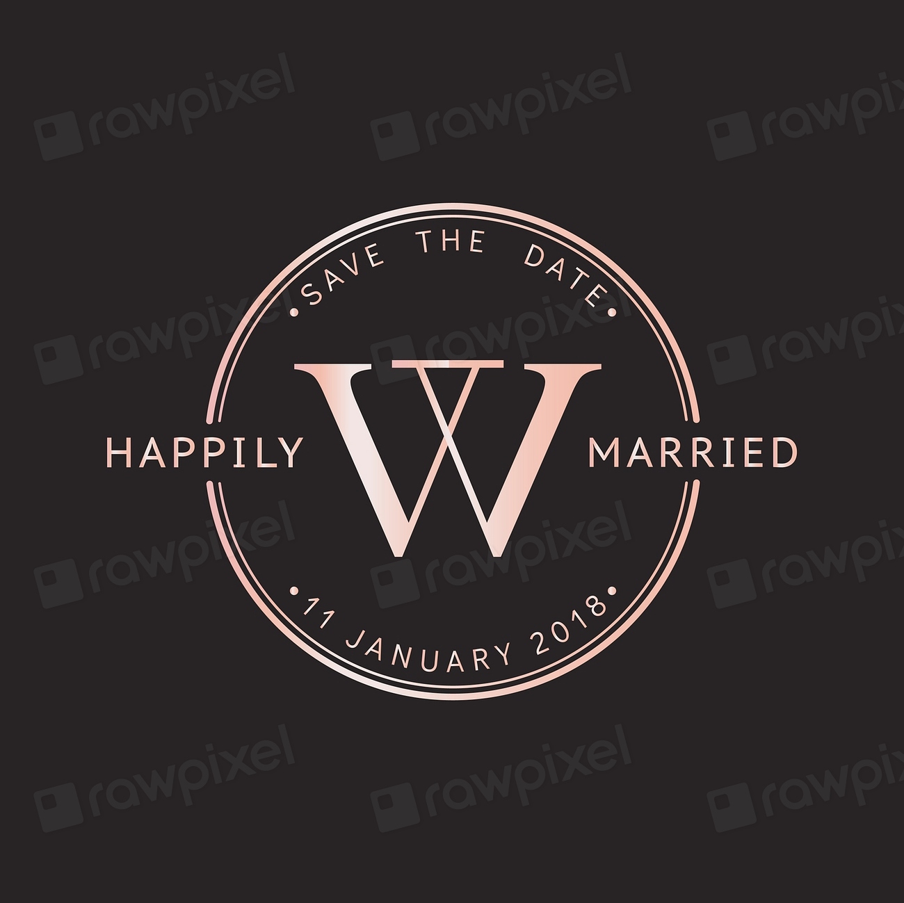 Wedding invitation logo badge design | Premium Vector - rawpixel