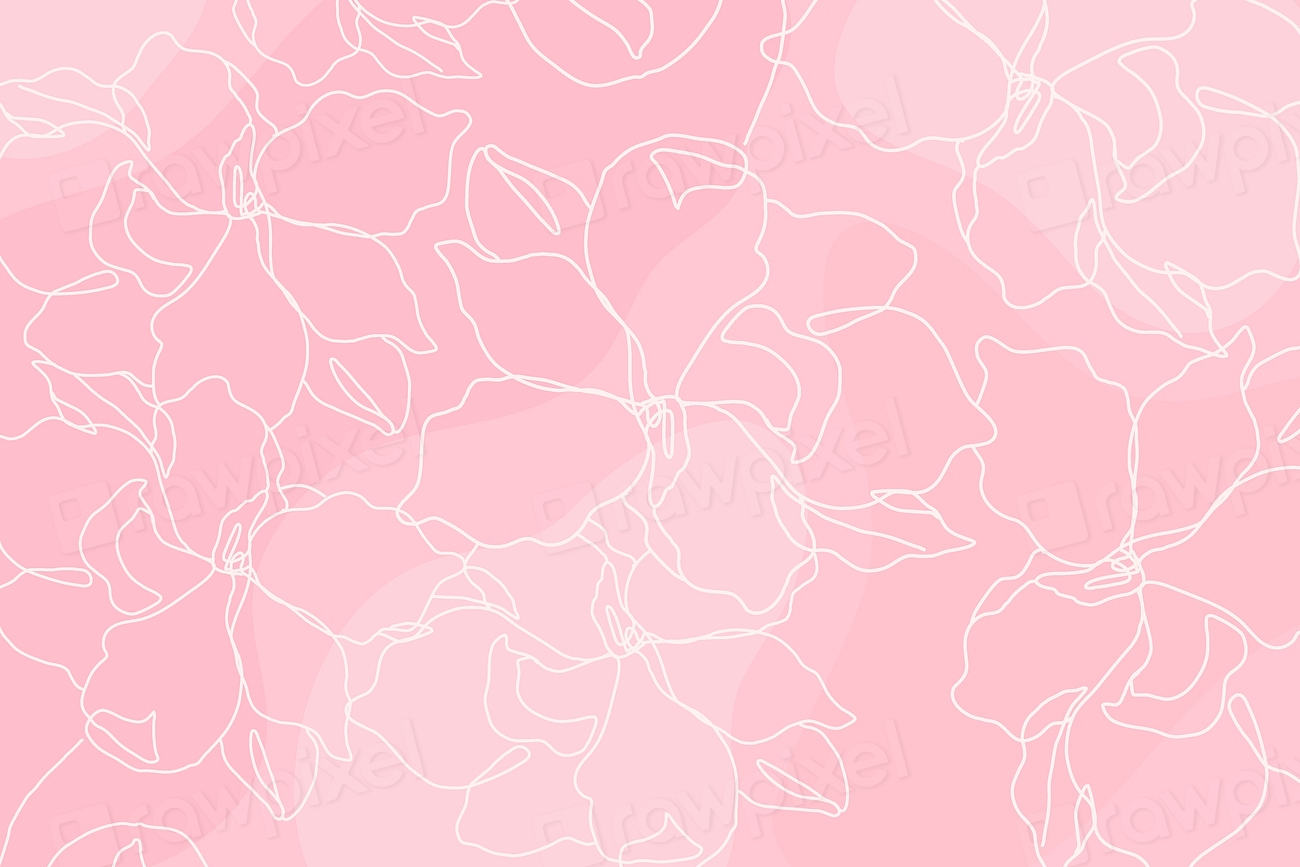 Line flower pattern background vector | Premium Vector - rawpixel