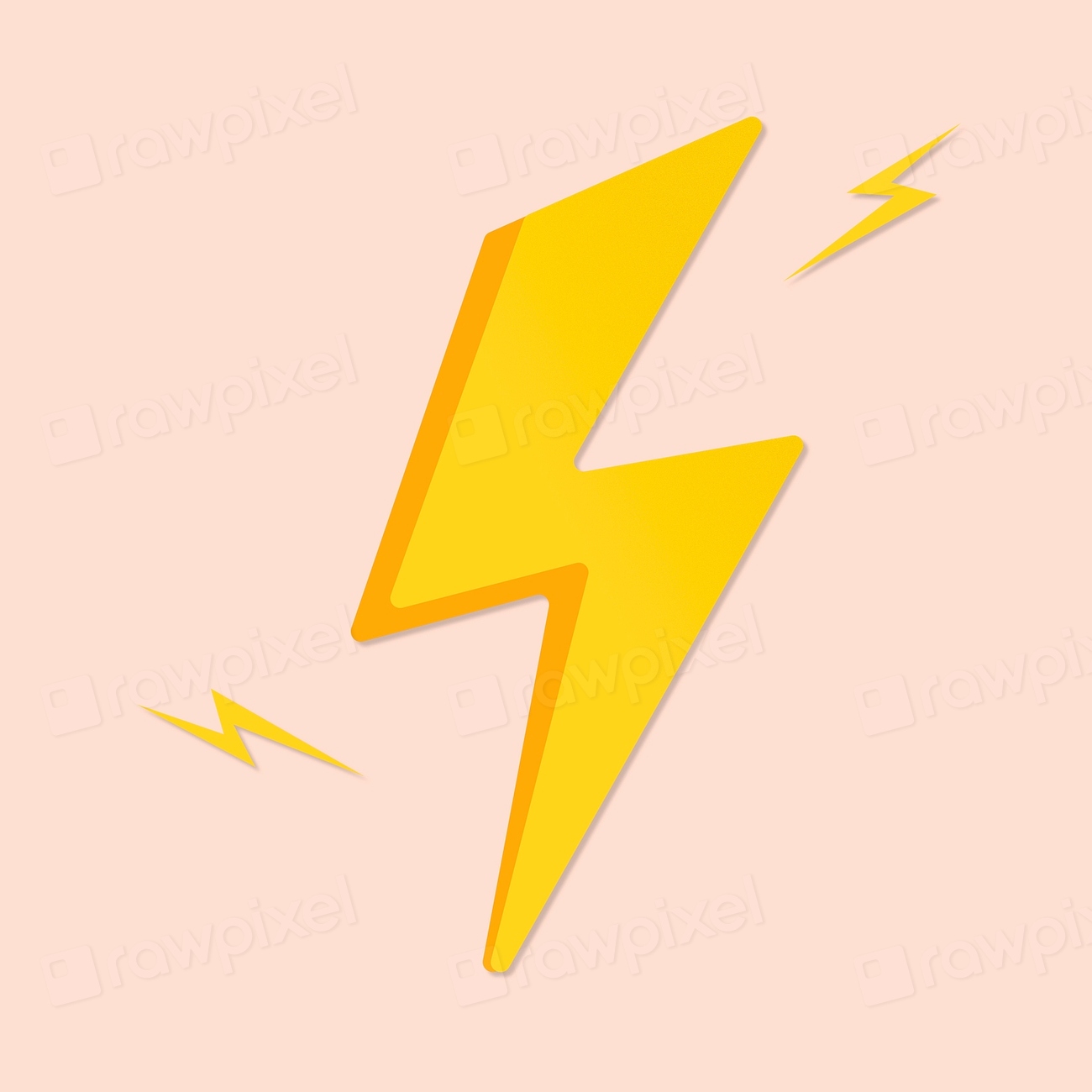 Cute lightning bolt sticker, printable | Premium Vector - rawpixel
