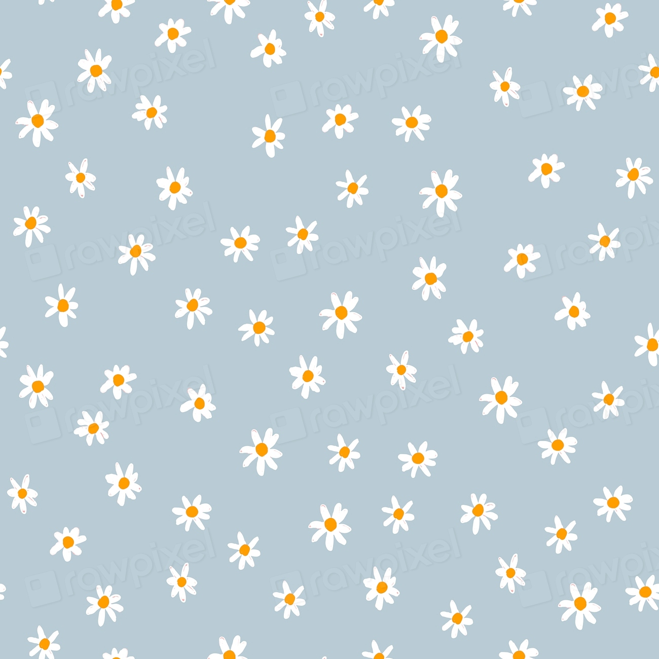 Cute flower seamless pattern psd | Premium PSD - rawpixel