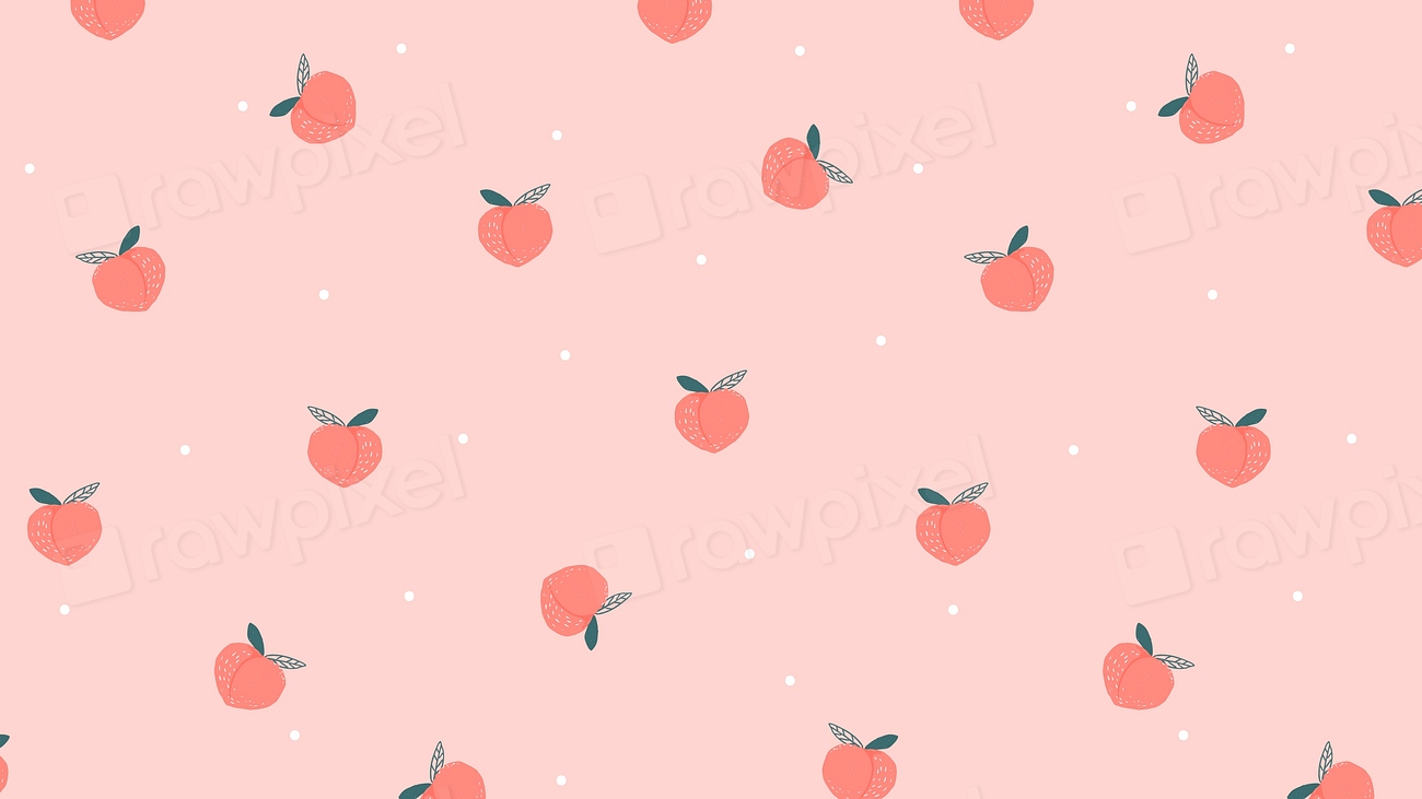 Peach computer wallpaper vector, cute | Premium Vector - rawpixel