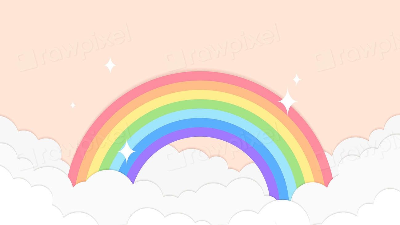 Rainbow HD wallpaper, pastel paper | Premium Vector - rawpixel