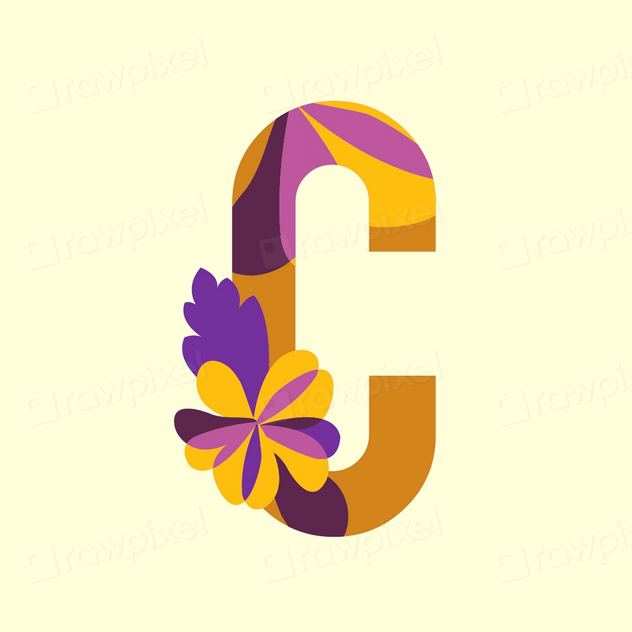 Floral patterned letters | Premium Vector - rawpixel