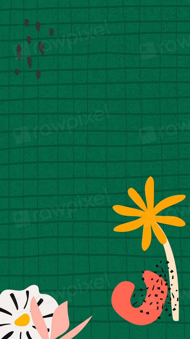 Abstract flower iPhone wallpaper, green | Premium PSD - rawpixel