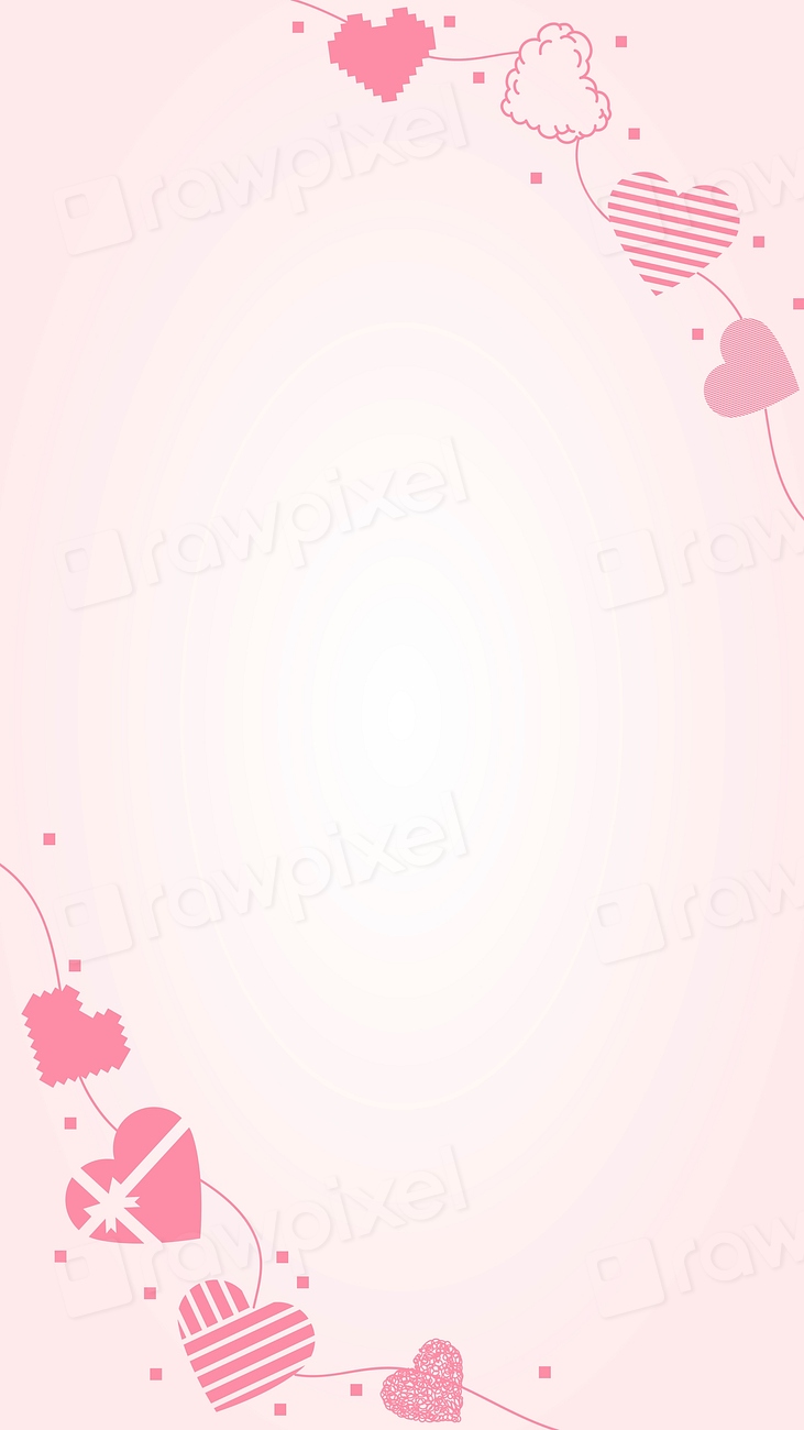 Heart border frame psd, pink | Premium PSD - rawpixel