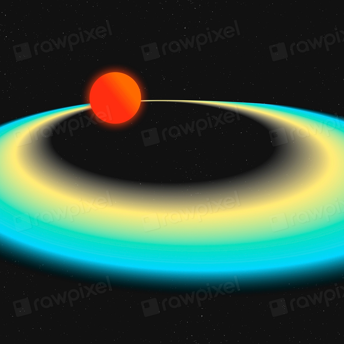 Galaxy saturn background, neon gradient | Premium Photo - rawpixel