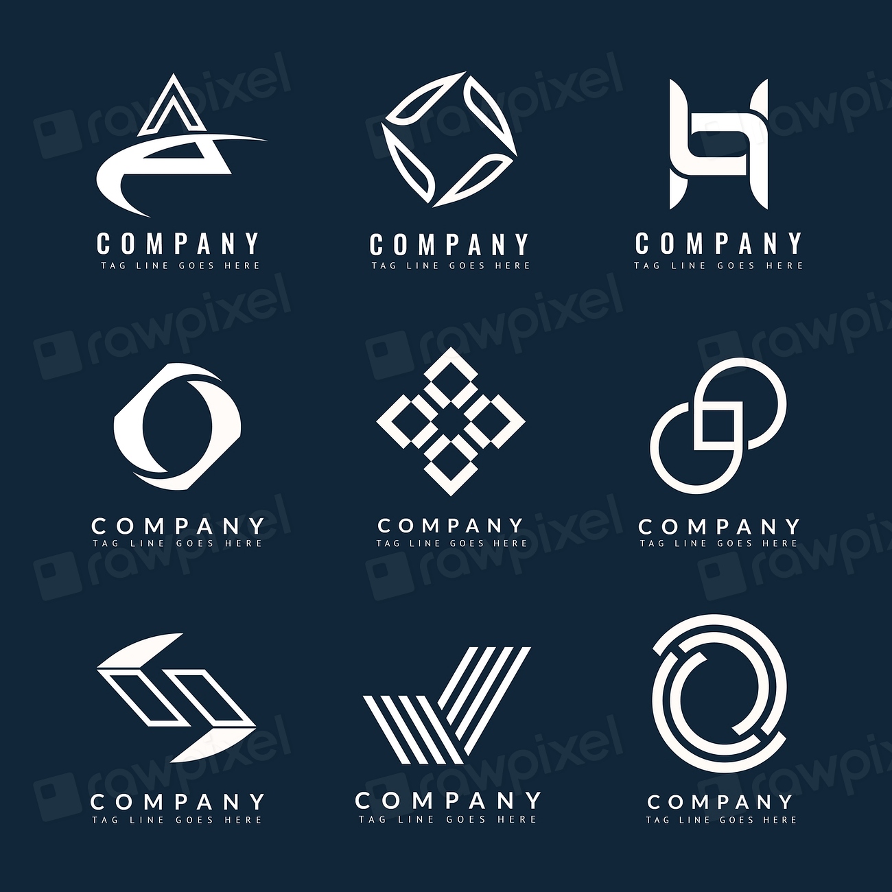 Business logo template geometric branding | Premium Vector - rawpixel