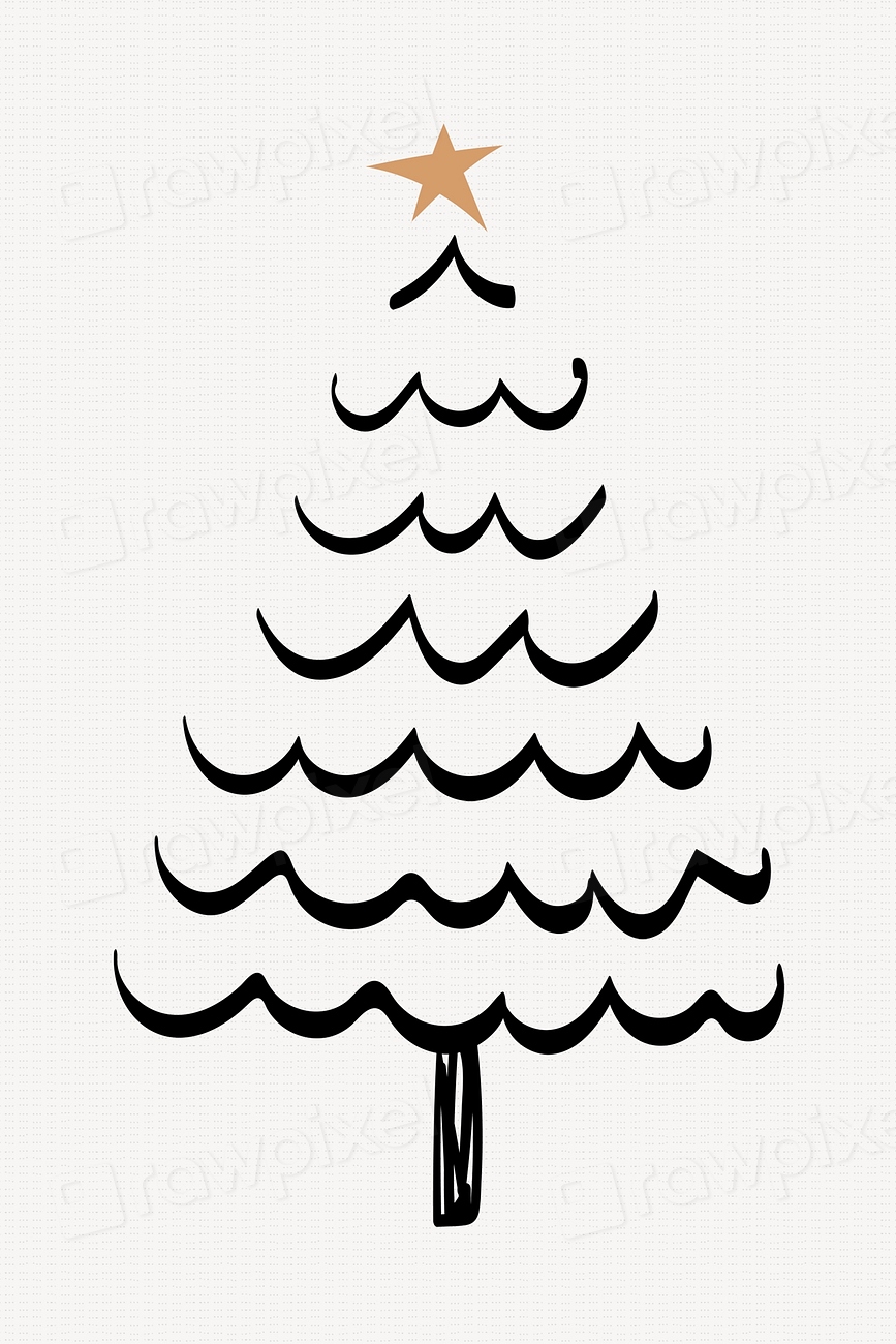 Pine tree collage element, Christmas | Premium Vector Illustration ...