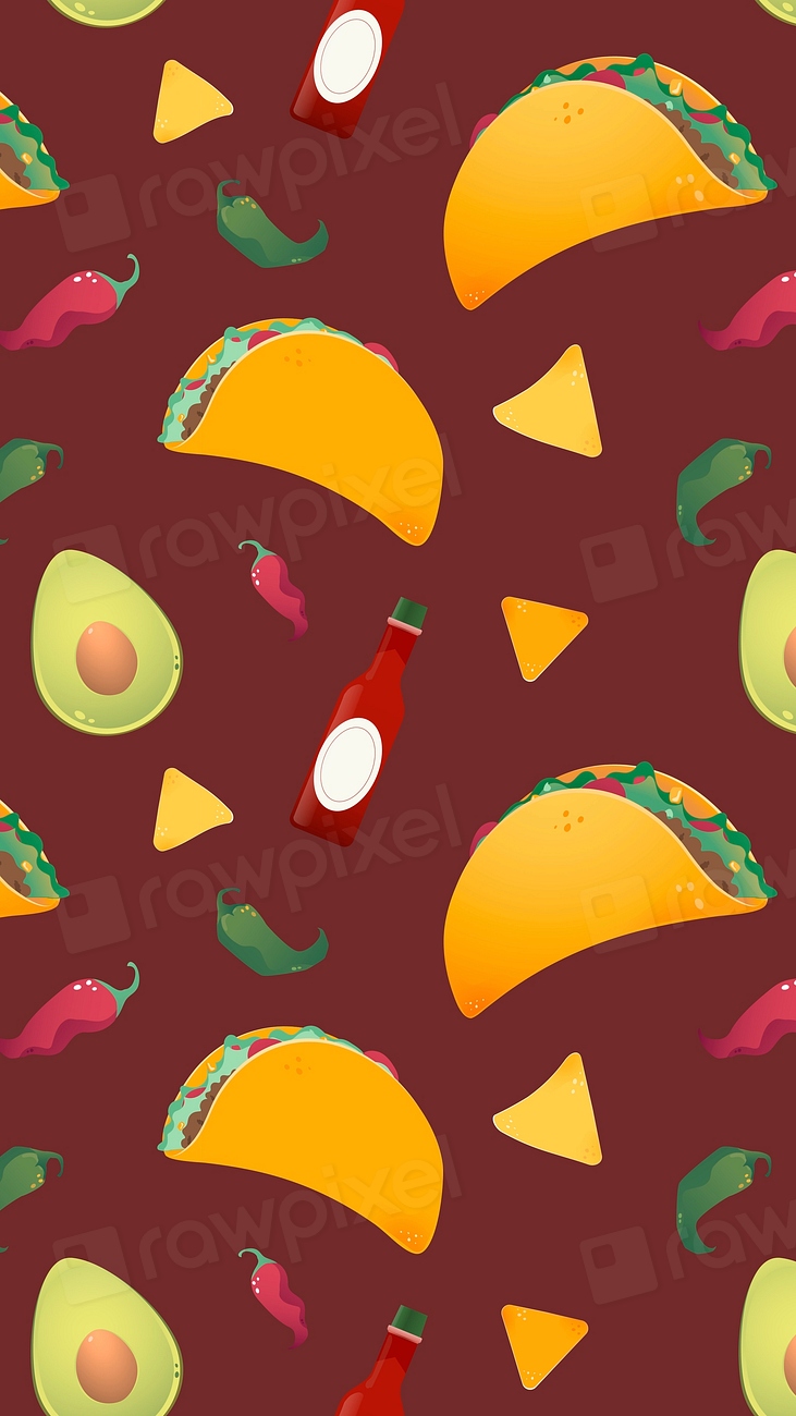 Taco pattern phone wallpaper, Mexican | Free Photo - rawpixel