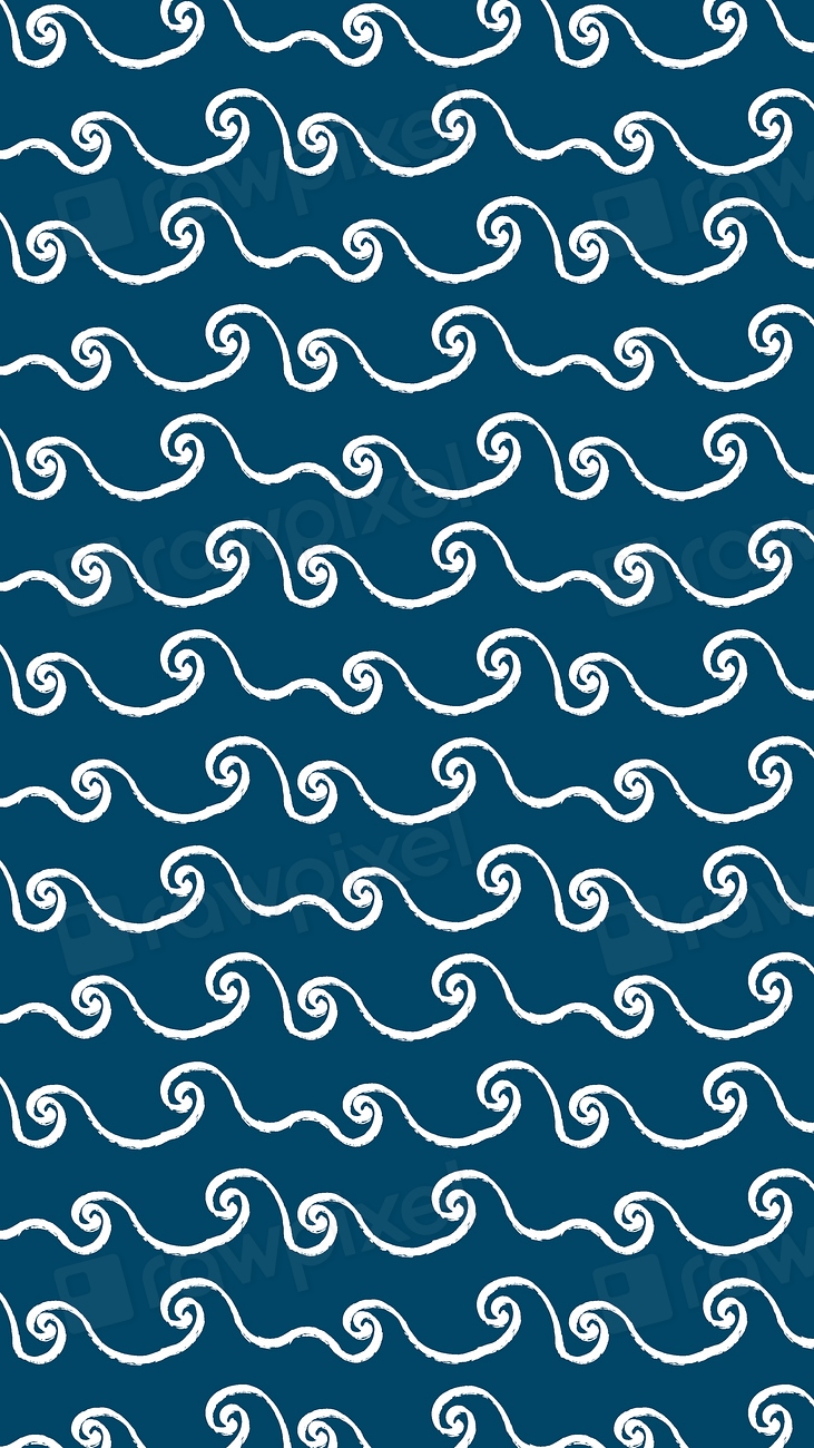 Blue iPhone wallpaper cute pattern | Premium Photo - rawpixel