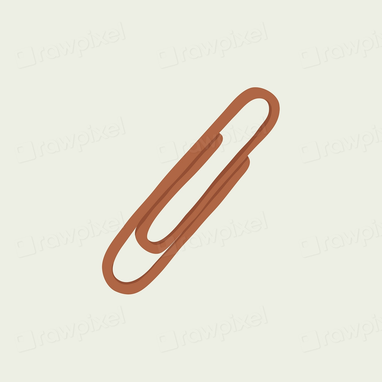 Brown paper clip clipart, office | Free Photo Illustration - rawpixel